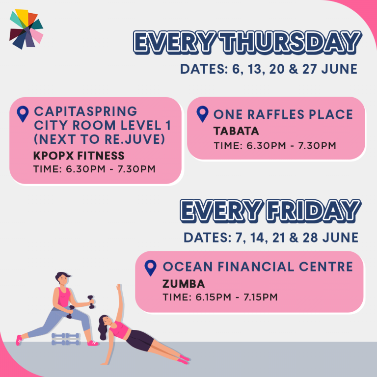June Workouts in Raffles Place - Raffles Place.sg